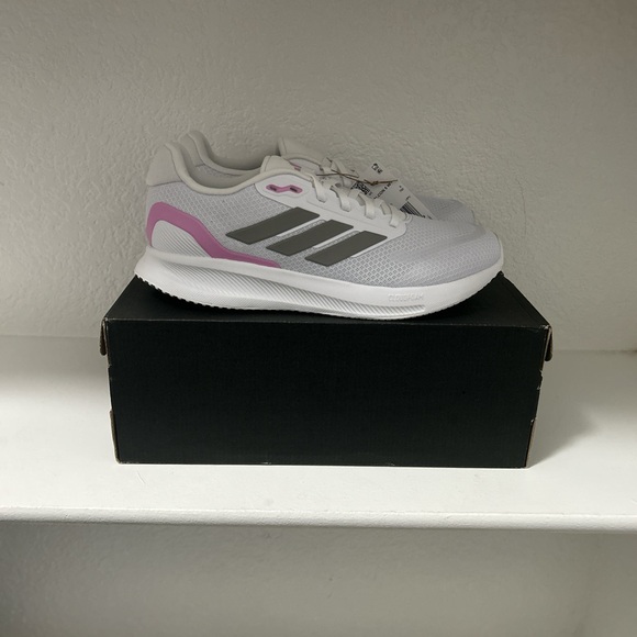 adidas | Shoes | Adidas Gray And Pink Sneakers With Sleek Design | Poshmark